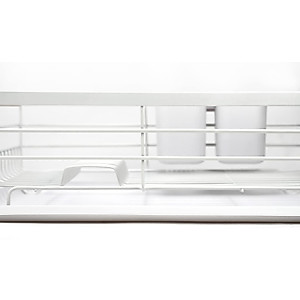 Dish Drying Rack, Space-Saving Kitchen Dish Rack, Rustproof Dish Racks for Kitchen Counter with Cutlery Holder, Drying Rack for Dishes, Knives, Spoons, and Forks
