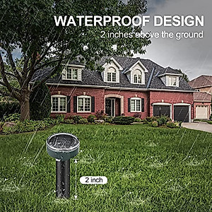 TIMIROYA Mole Repellent Solar Powered 8 Pack Gopher Repellent for Garden Lawn Yard Waterproof Get Rid of Moles Voles Gophers Snake Rats Rodents, Green