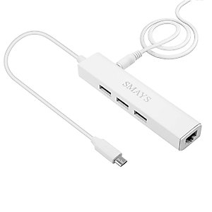 Chromecast Ethernet Adapter, Micro USB OTG Hub to Attach Thumb Drive