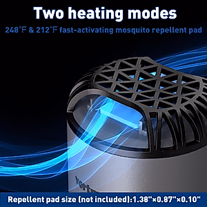 vertmuro Portable Rechargeable Mosquito Repeller (No Pads Included), Outdoor Replaceable Mosquito Repellent Tablets Mosquito Repeller, Indoor Circulating Rechargeable Mosquito Repeller, 2Pcs