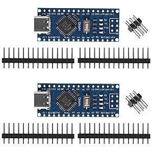 AITRIP 2PCS Type-C USB Nano 3.0 ATmega328P CH340 5V 16MHz Compatible with Arduino Nano CH340 USB Driver Nano V3.0 ATmega328