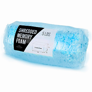Jade Active Bean Bag Filler Foam - 5 Pound Premium Shredded Memory Foam - Easy Pillow Stuffing Foam for Dog Bed or Couch Cushion - Very Soft and Great for Stuffing