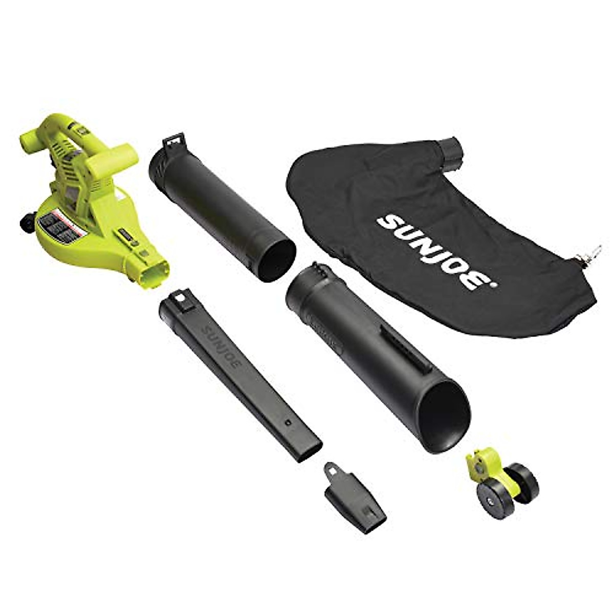 Sun Joe SBJ605E 14-Amp (up to 250 MPH) 3-In-1 Electric Blower/Vacuum/Mulcher, Green