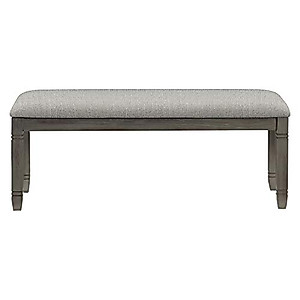 Lexicon Cailloux 48" Dining Bench, Antique Gray