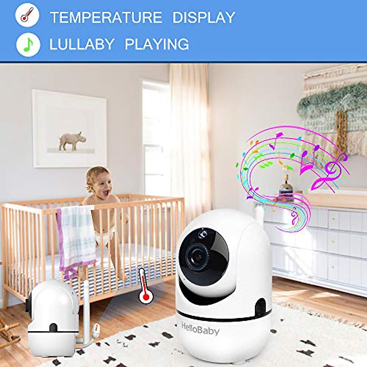 HelloBaby Extra Camera, Baby Unit Add-on Camera for HB65, NOT Compatible with HB6550, HB66, HB50 and HB32