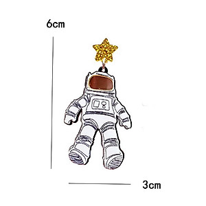 CutieJewelry Womens Teens Teenagers Astronaut Astro Cartoon Novelty Science Space Star Space Dangle Earrings (Astronaut)