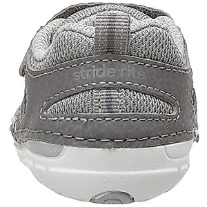 Stride Rite baby boys Adrian Athletic Sneaker, Grey, 4 Toddler US