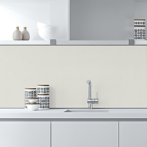 Anmon Beige Wallpaper Peel and Stick Wallpaper,Beige Wallpaper Stick and Peel,Contact Paper Solid Self Adhesive Removable Wall Paper Cream Vinyl Roll for Wall Cover Bedroom Cabinet 17.7" x 118"