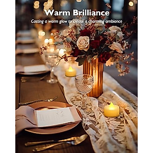 Homemory Value 100Pack Flameless LED Candles Tea Lights Battery Operated, 200+Hours Electric Fake Candles Tealights for Votive, Halloween, Pumkin, Ofrenda, Diya, Table Decor, Funeral, Christmas