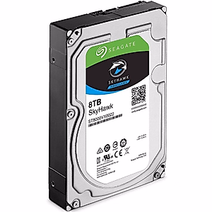 Seagate SkyHawk 8TB Surveillance Internal Hard Drive HDD – 3.5 Inch SATA 6Gb/s 256MB Cache for DVR NVR Security Camera System with Drive Health Management (ST8000VX0022)