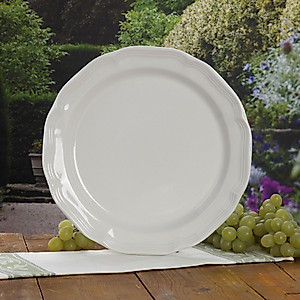Mikasa French Countryside Round Serving Platter, 12-Inch White