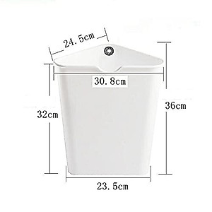 Ljyutihgljt Garbage Cans, Plastic Triangle Trash Can Without Cover Kitchen Bathroom Living Room Home Corner Bedroom Tube (Color : Gray)