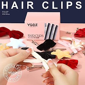 YGDZ Alligator Hair Clips, 150pcs 1.77 Inch Metal Hair Bow Clips Single Prong Silver Alligator Hair Clips for Bows Making Crafts(4.5cm)