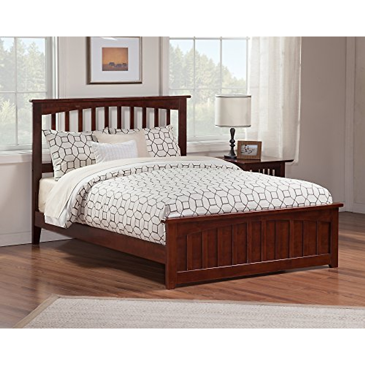 AFI Mission Traditional Bed, Queen, Brown