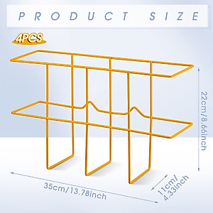 Nuenen 4 Pieces SDS Binder Holder Binder Rack Mountable Binder Holder Wall Rack 13.78 x 8.66 x 4.33 Inches MSDS Wall Station for File Magazine Safety Sheet Organizer Display Office School Home Yellow