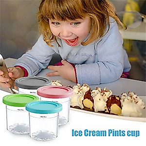 Ice Cream Category Ninja Ice Cream Category NC299AMZ NC300 Series Ice Cream Maker Dishwasher Safe Leak Proof Cream Container Box Lid Pink/Green/Gray/Blue