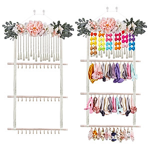 OOSAKU Headband Holder for Girls Baby Hair Accessories Organizer Storage Wall Hanging Decor for Girls Room Door Hair Bows Organizer