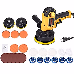 Car Buffer Polisher Kit,5'' Portable Polishing Machine Kit for Car Detailing,700W Car Polisher Buffer Sander Polishing Machine Kit with Detachable Polishing Pad for Buffing Car,Wood,Metal,Furniture