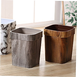 Levemolo Modern Decorative Wooden Trash Can Living Room Bedroom Kitchen Office Wastebasket