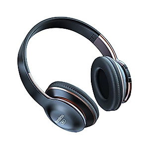 atinetok Bluetooth 5.0 Wireless Call Head-Mounted Foldable Headset - Subwoofer Live Over Ear Hi-Fi Soft Earmuffs Stereo Noise Cancellation Stereo Headphones for Office Workouts Outdoor