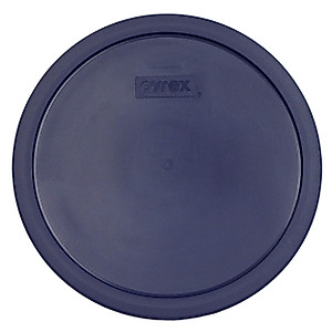 Pyrex (2) 7403-PC 10 Cup (2) 7402-PC 6/7 Cup (2) 7201-PC 4 Cup Blue Round Replacement Food Storage Lids Made in the USA