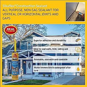 Sika - Sikaflex - Limestone - Construction sealant - All-purpose polyurethane sealant - For all types of joints 1/2" or smaller - 10.1 fl oz