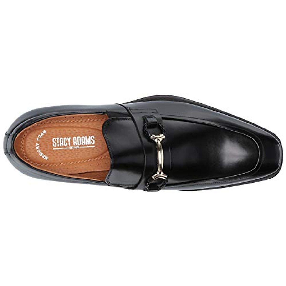 Stacy Adams Men's Pierce Moe-Toe Slip-on Penny Loafer, Black, 9 M US