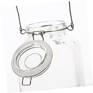 SWOOMEY Glass Storage Jar Glass Container Sauerkraut Canned Clear Container Glass Kitchen Canisters Transparent Pickle Jar Sealed Glass Storage Jar Glass, Iron Glass Storage Container Food