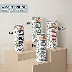 Personalized AA Recovery Affirmations Tumbler, Stainless Steel Vacuum Insulated Coffee Cup with Lid and Straw Double Wall Travel Mug for Tea Cold Beverages Drinks (30 oz)