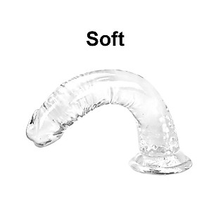 9.6 Inch Big Clear Realistic Dildo for Sex Women's, Body-Safe Material Lifelike Large Penis with Strong Suction Cup for Hands-Free Anal Play for Man Couple