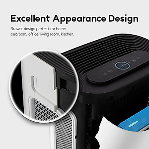 WISESKY HEPA Air Purifier for Home Covers 1728 sq. ft | WiseHEPA™ Filtration Removes Smoke, Dust, Odors | Smart Large Room Air Cleaner with 7-Speed Control | Quiet Sleep Mode, WS460A White