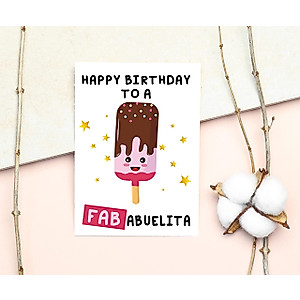 GavinsDesigns Happy Birthday To A Fab Abuelita Card - Greeting Card - Happy Birthday Card - Fab Birthday Gift For Her - Fab Abuelita Card - Fab Birthday For Abuelita Card - Funny Birthday Card