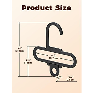 HOUSE DAY Tie Hanger Scarf Hanger 12 Pack, Scarf Holder Rack for Closet Accessories Organizer, Closet Organizers and Storage Scarf Organizer for Closet for Belt, Tie, Silk Scarf - Black