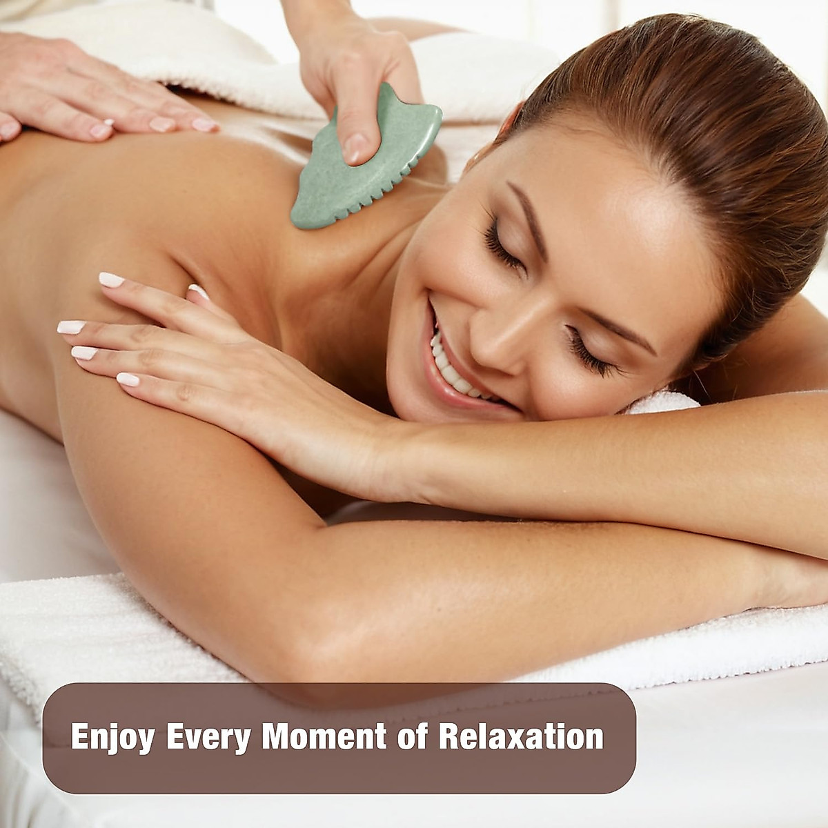 Gua Sha Facial Tools,Guasha Tool for Face,Jade Gua Sha Stone Comb Edge, Face Sculpting Tool Skin Care Tools for Face Lift Device Gifts