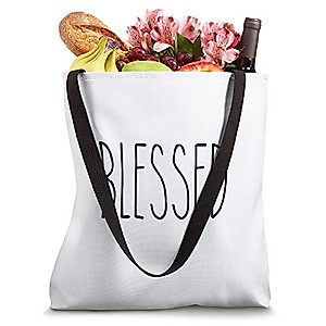 BLESSED, Rae Inspired Text Dunn, Christian, God, Love Tote Bag