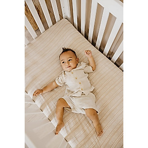 Copper Pearl Premium Knit Baby Crib Sheets for Boys and Girls Breathable and Soft, Fitted Crib Sheets for Standard Baby Mattresses, Crib Sheet for Baby Registry or Shower Gift, Clay