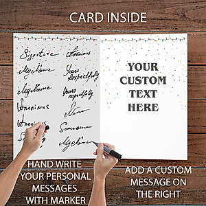VictoryStore Jumbo 3 Foot Custom Happy Birthday Card, 4 Photo Birthday Card, Custom Inside Text, 2 feet x 3 feet Card