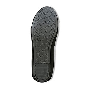 Vionic Women's Spark Maria Ballet Flat- Supportive Suede Walking Shoes That Include Three-Zone Comfort with Orthotic Insole Arch Support, Medium and Wide Fit Black 8 Medium US