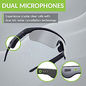 Avantree SG189 Anti Blue Light Smart Audio Classes with Open Ear Speaker, Bluetooth Connecting with Phone & PC for Music & Call, Men & Women