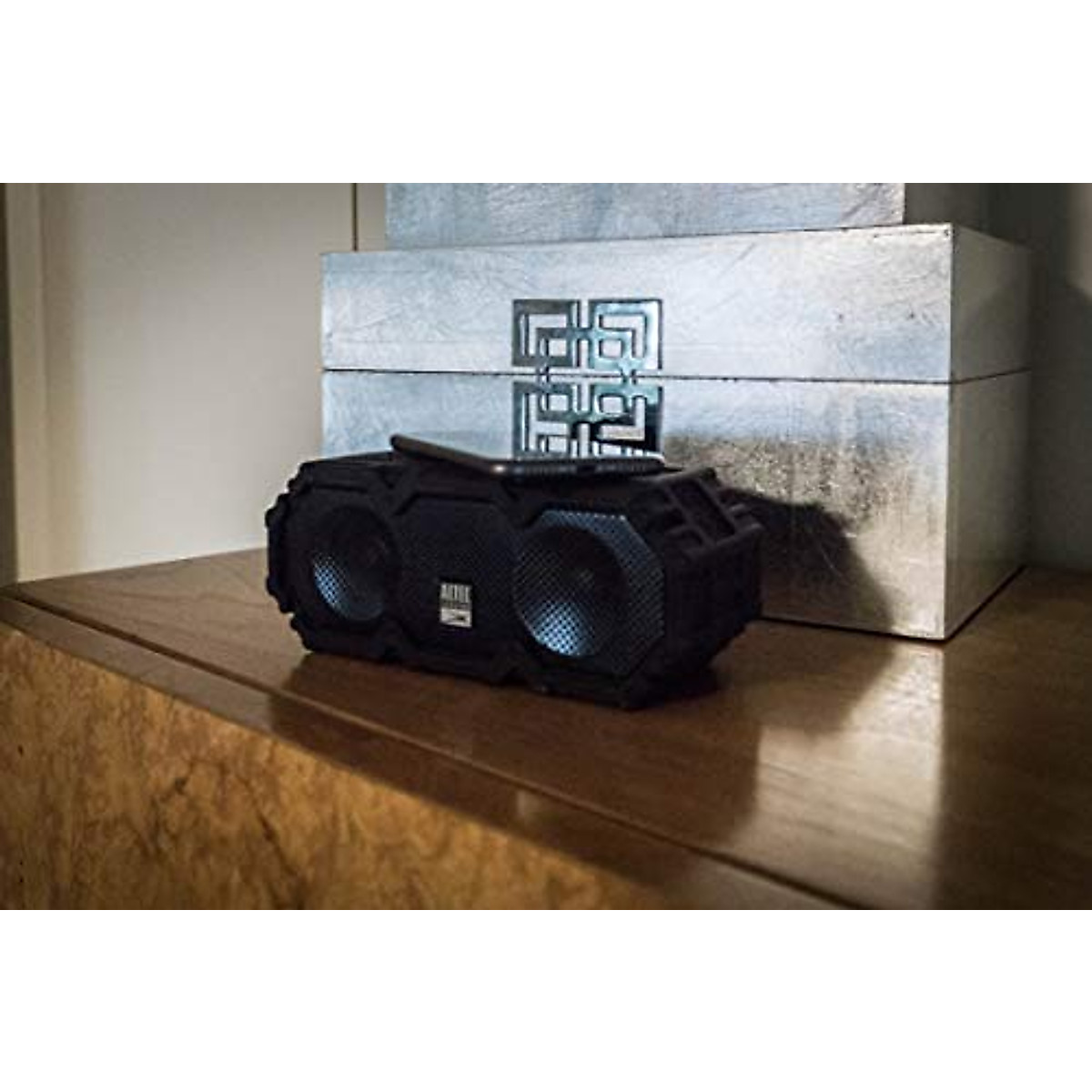 Altec Lansing LifeJacket Jolt - Waterproof Bluetooth Speaker, Durable & Portable Speaker with Qi Wireless Charging and Voice Assistant, Black