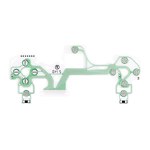 eXtremeRate 2 pcs Conductive Film Keypad Ribbon Cable Silicone Adhesive Conductive Pad Kits for PS4 Pro JDM-040 - Screwdriver Tools Included