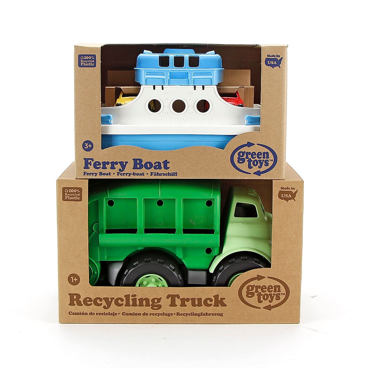Green Toys Ferry Boat and Recycling Truck Bundle