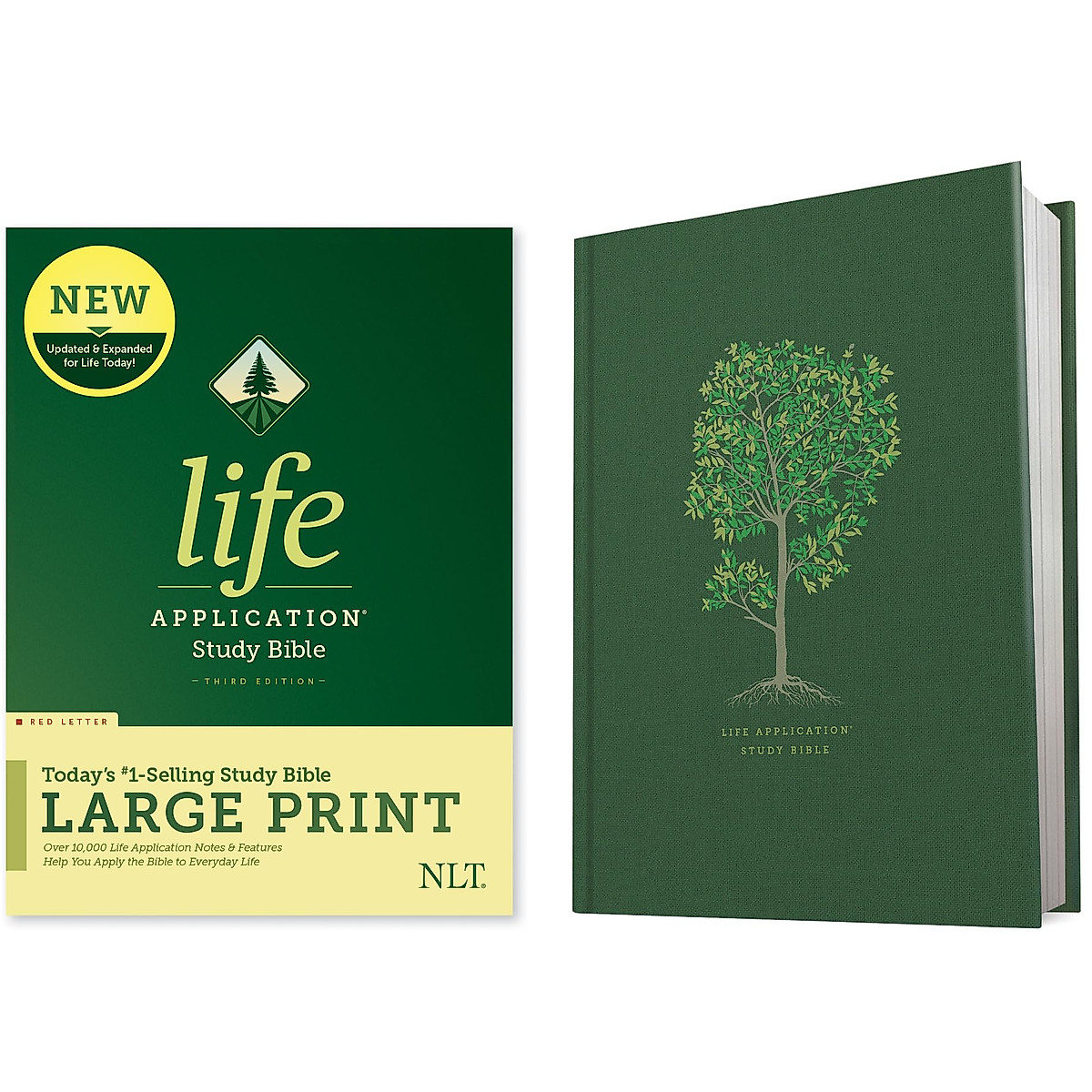 Tyndale NLT Life Application Study Bible, Third Edition, Large Print (Hardcover, Red Letter) – New Living Translation Bible, Large Print Study Bible for Enhanced Readability