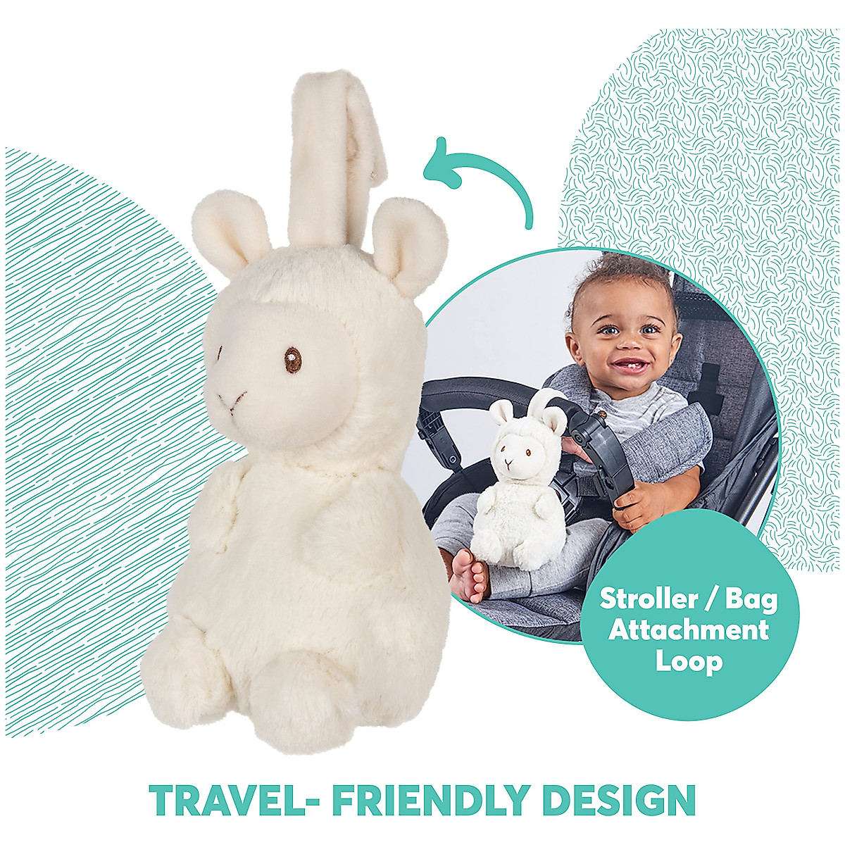 GUND Baby Lil’ Luvs Tuck-Away Lovey, Liam Llama, Ultra Soft Animal Plush Toy with Built-in Baby Blanket for Babies and Newborns