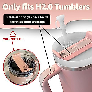 Jmoe USA Leakproof Spill Stopper Kit | 6 Pieces for Stanley Cup H2.0 40oz / 30oz ONLY | Tumbler Accessories | Food-Grade Silicone Straw Cover Caps, Square & Round Stopper Plugs | BPA Free | 2 Sets