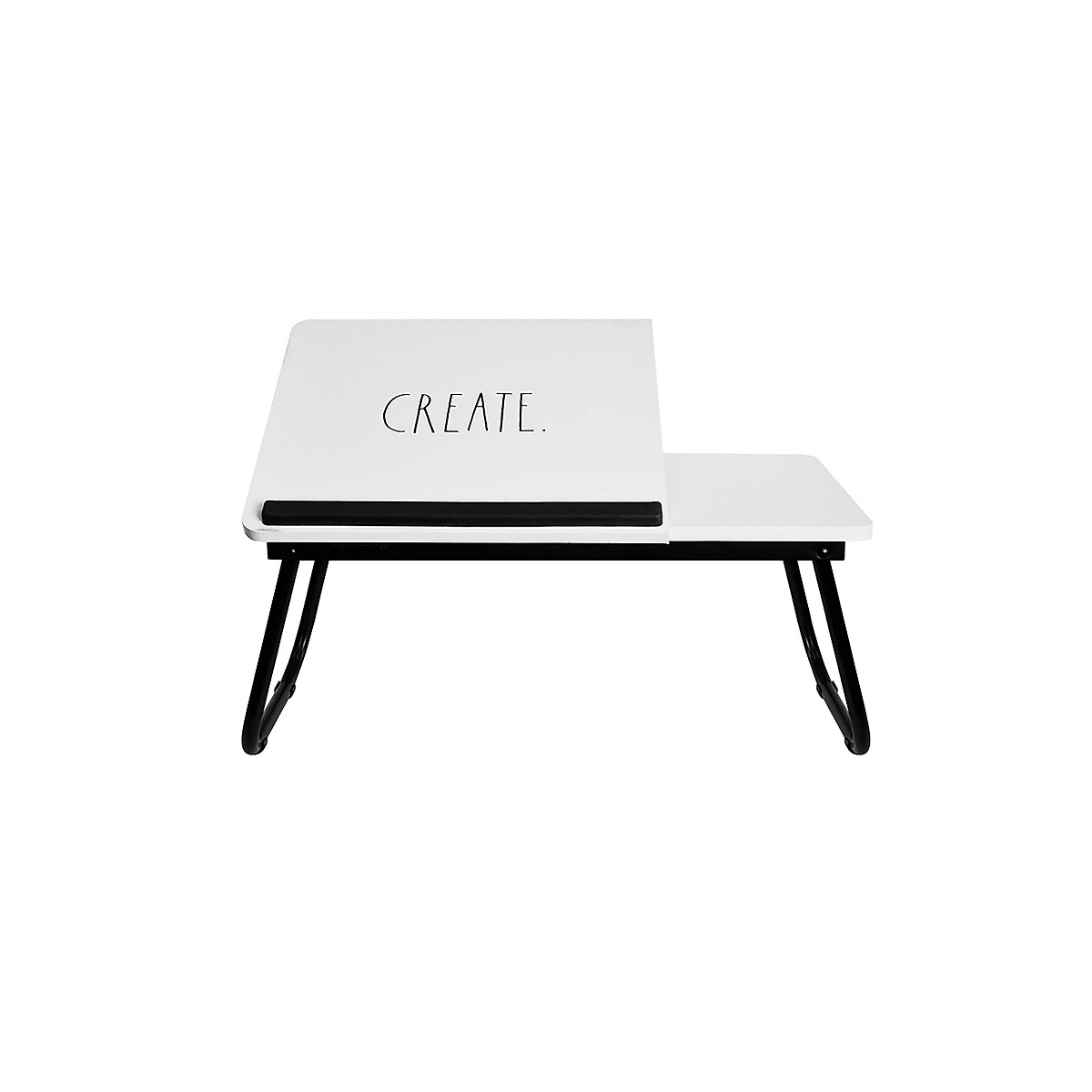 Rae Dunn Folding Laptop Lap Desk - Wooden Work Table and Stand for Couch, Bed and Sofa Computer Use - Folding Legs, Adjustable Tilt - Use as Reading and Breakfast Tray