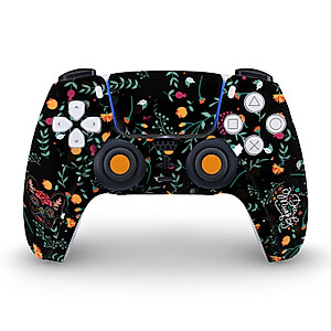 Day of The Dead French Bulldog Vinyl Faceplate Sticker Gaming Skin Case Cover Compatible with Sony Playstation 5 PS5 Disc Edition Console & DualSense Controller