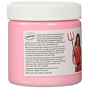 Pink 4 Oz - Liquid Latex Body Paint, Ammonia Free No Odor, Easy On and Off, Cosplay Makeup, Creates Professional Monster, Zombie Arts