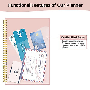 Daily Planner Undated, To Do List Notebook Planner with Hourly Schedule, Work Planner To Stay Organized And Boost Productivity, Appointment Organizer for Man/Women,160 Pages, B5 Size(6.9"x9.9")-Pink