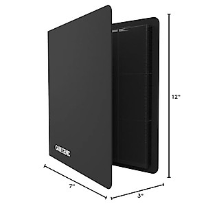 Gamegenic Casual Album 24-Pocket, Black, 480 Card Capacity, Polypropylene Material